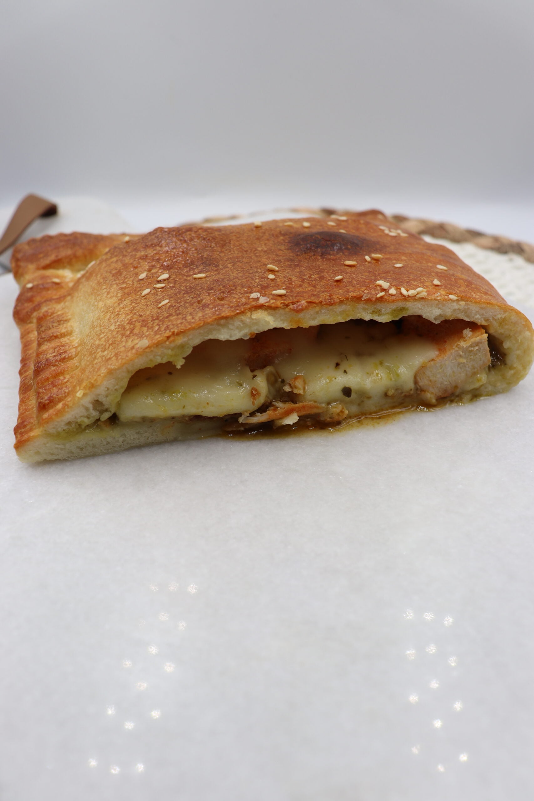 Chicken, Pesto & Sun-Dried Tomato Calzone - It's Food o'Clock