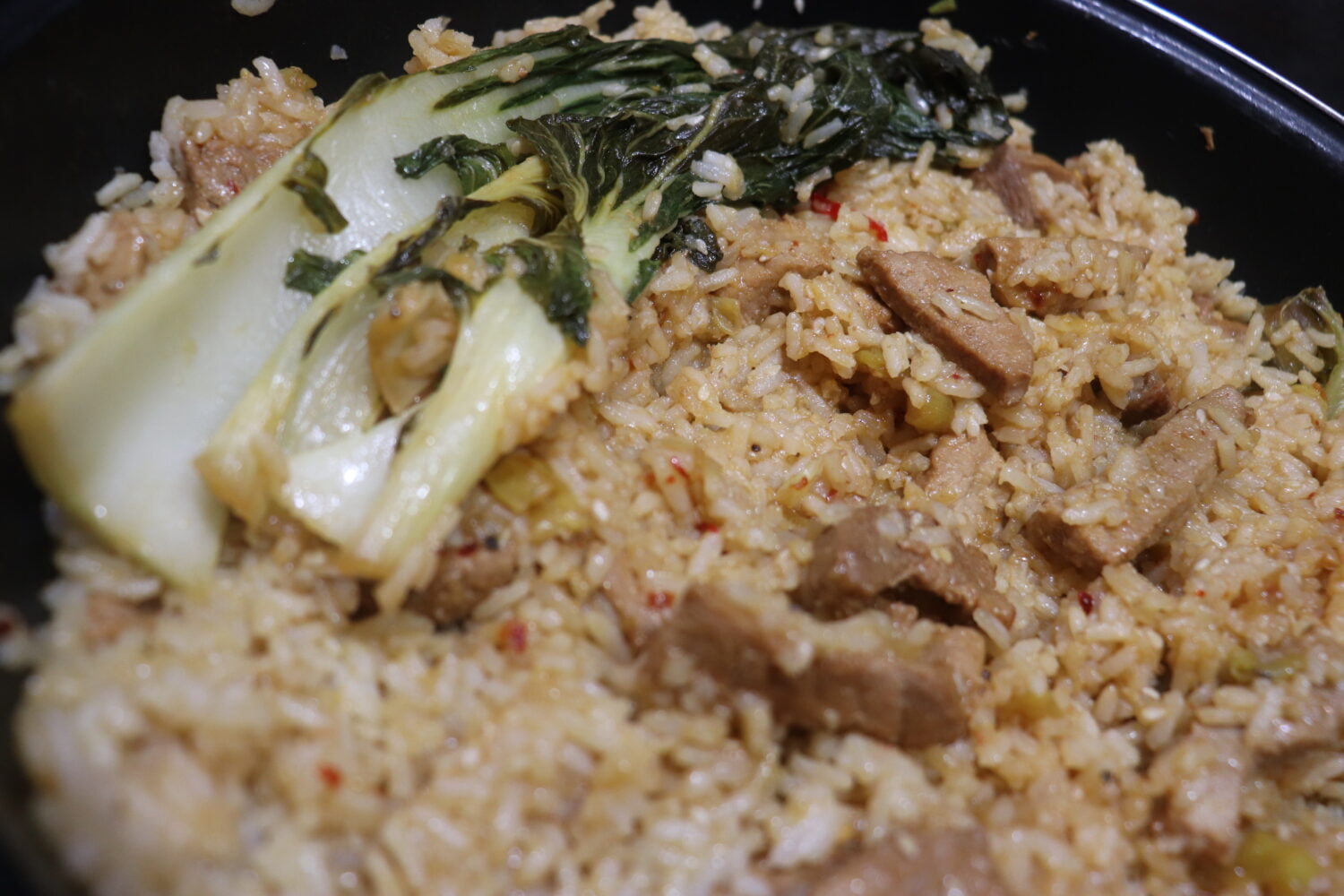 Chili Pork & Bok Choy Rice - It's Food o'Clock